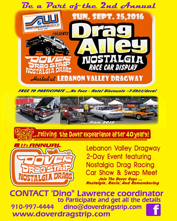8th Annual DOVER DRAG STRIP NOSTALGIA DRAGS Sept.24-25 Lebanon Valley ...